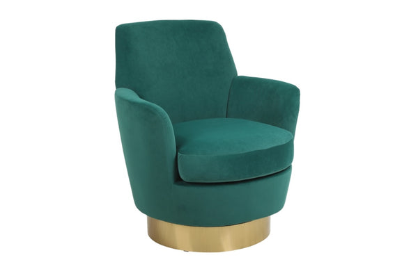 Velvet Swivel Barrel Chair, Swivel Accent Chairs Armchair for Living R ...