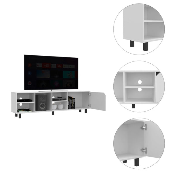 Native TV Stand for TVs up 70", Four Open Shelves, Five Legs B128P1487 ...