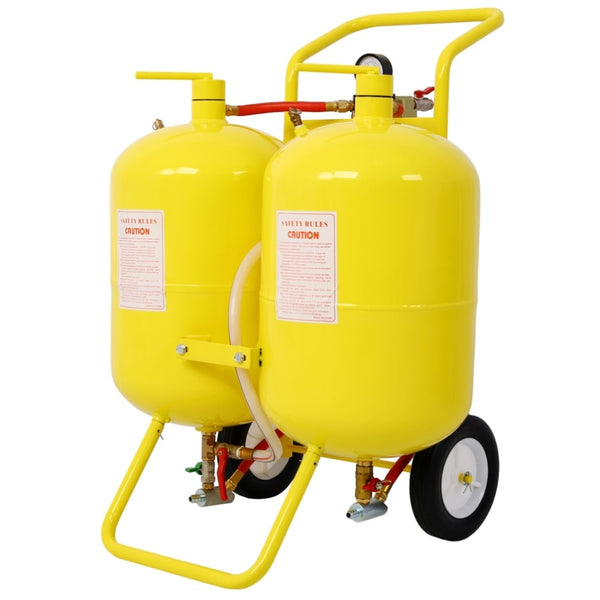 Dual Tank Abrasive Soda Blaster 10 Gallon Tanks 100 lb. Abrasive W4655 ...