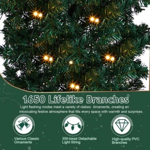 Christmas Artificial Tree Archway Decoration, Realistic PVC Holiday Tr ...