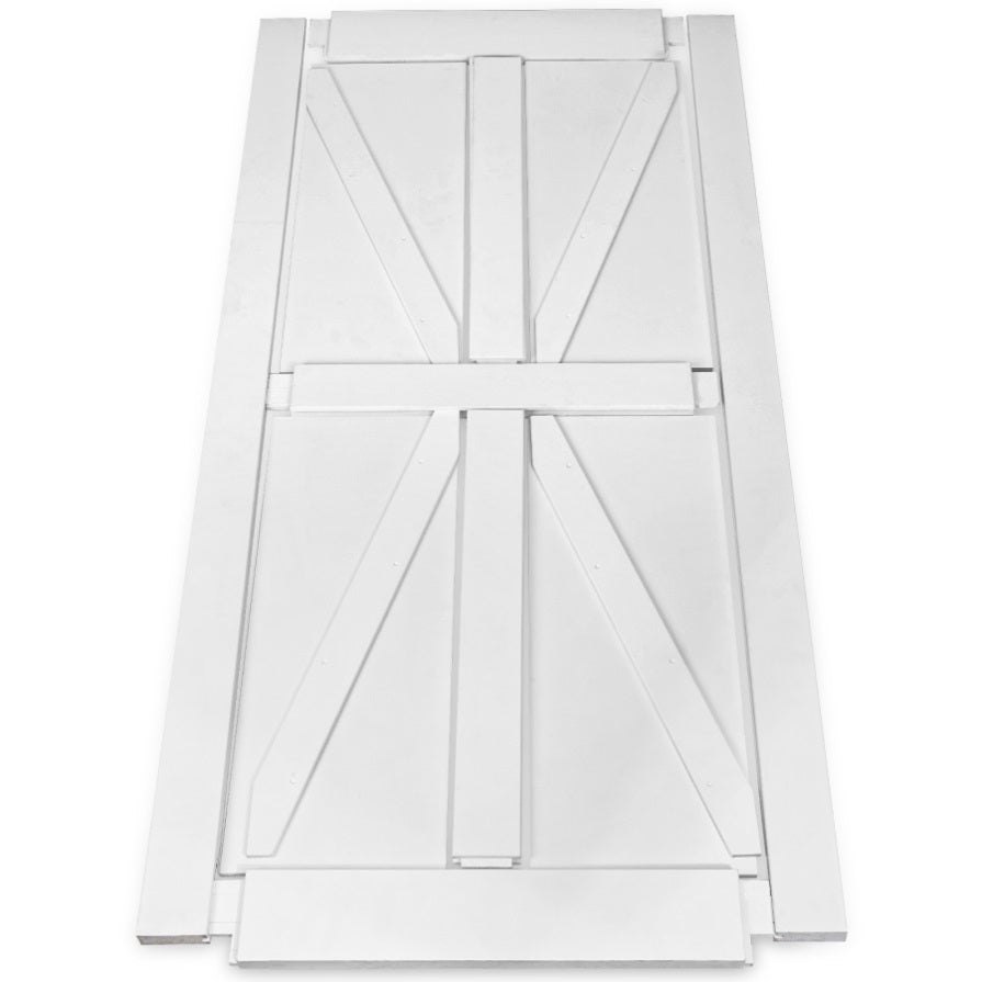 CRAZY ELF 36" x 84" "K" Style Real Primed Door Slab, DIY Panel Door, M ...