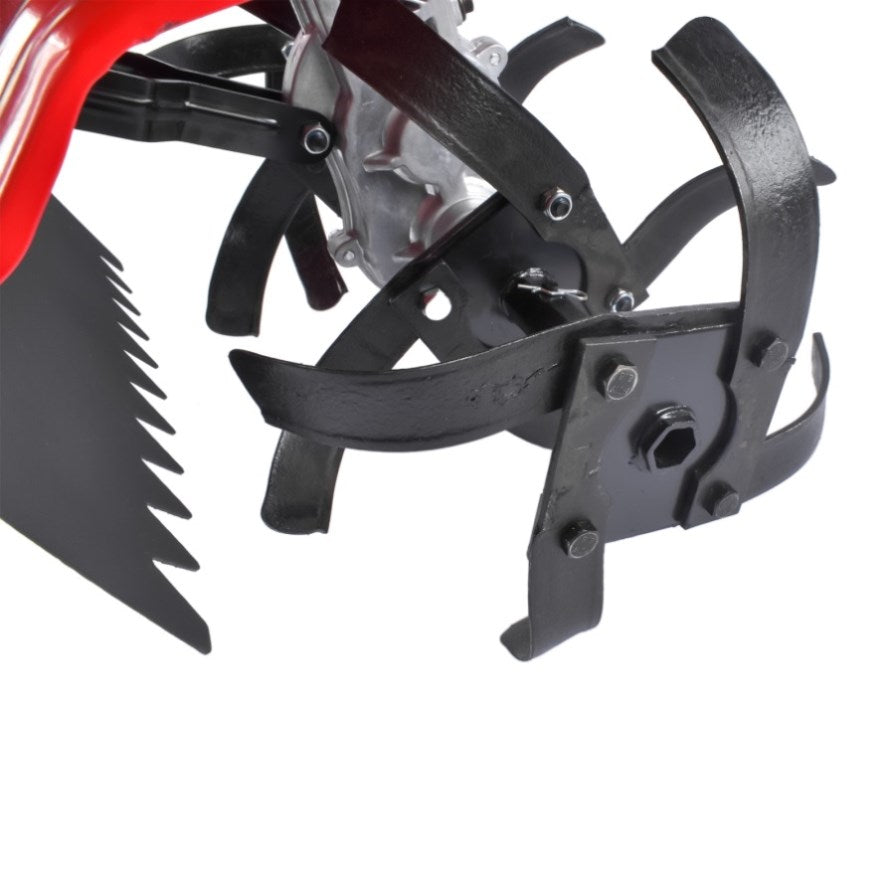 63CC 4-Stroke Gas Powered Tiller Cultivator, Handheld Rototiller for L ...