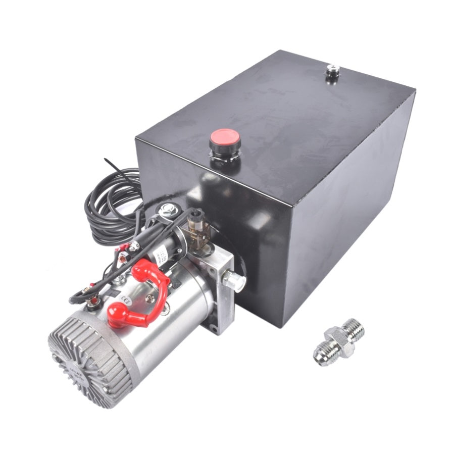 20 Quart Single Acting Hydraulic Power Unit 12V DC 3200 PSI Hydraulic ...