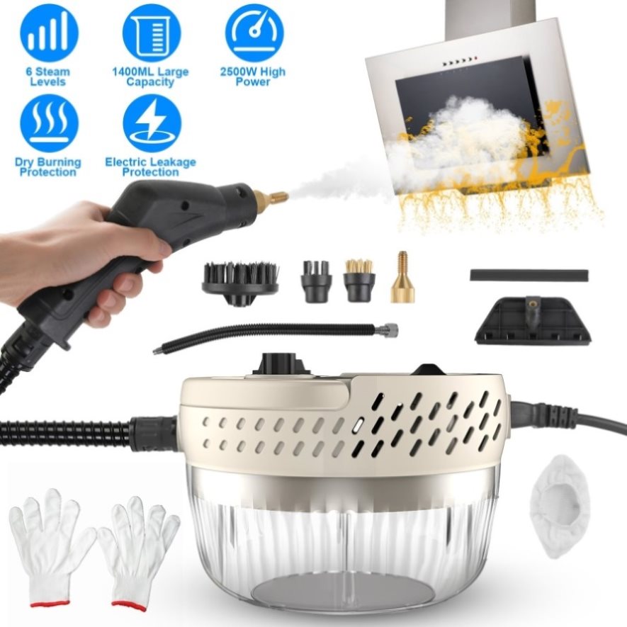 Handheld High Temperature Pressure Steam Cleaner - 2500W, 3 Bar Pressu ...
