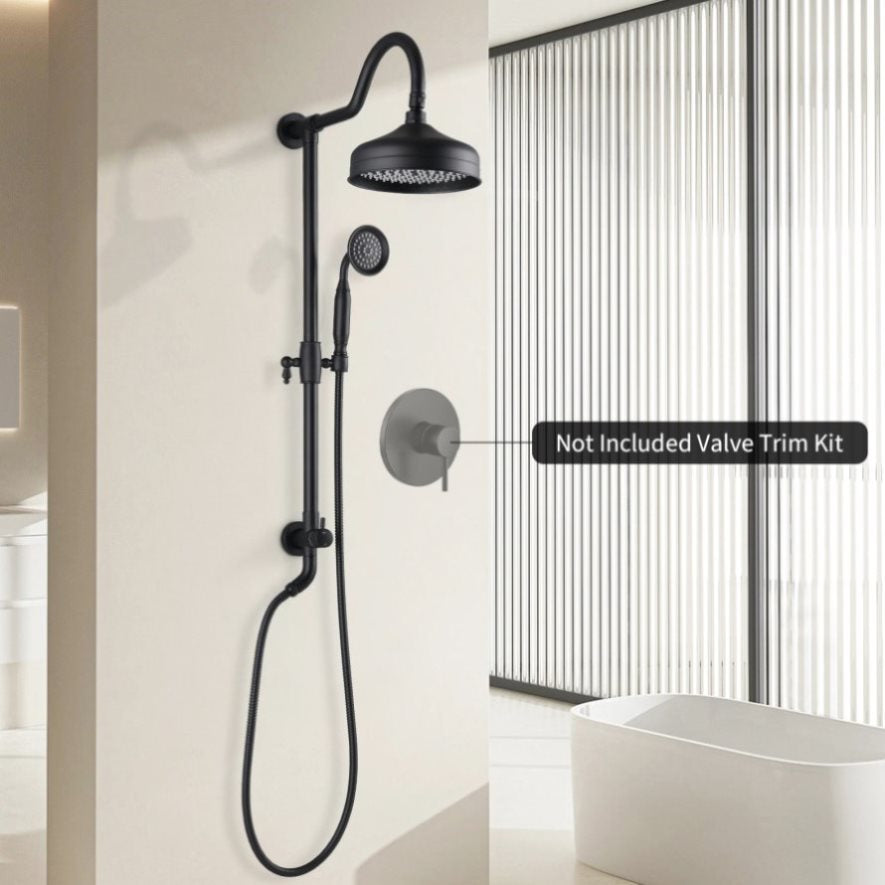Shower Head with Handheld Shower System with 8" Rainfall Shower Head ...