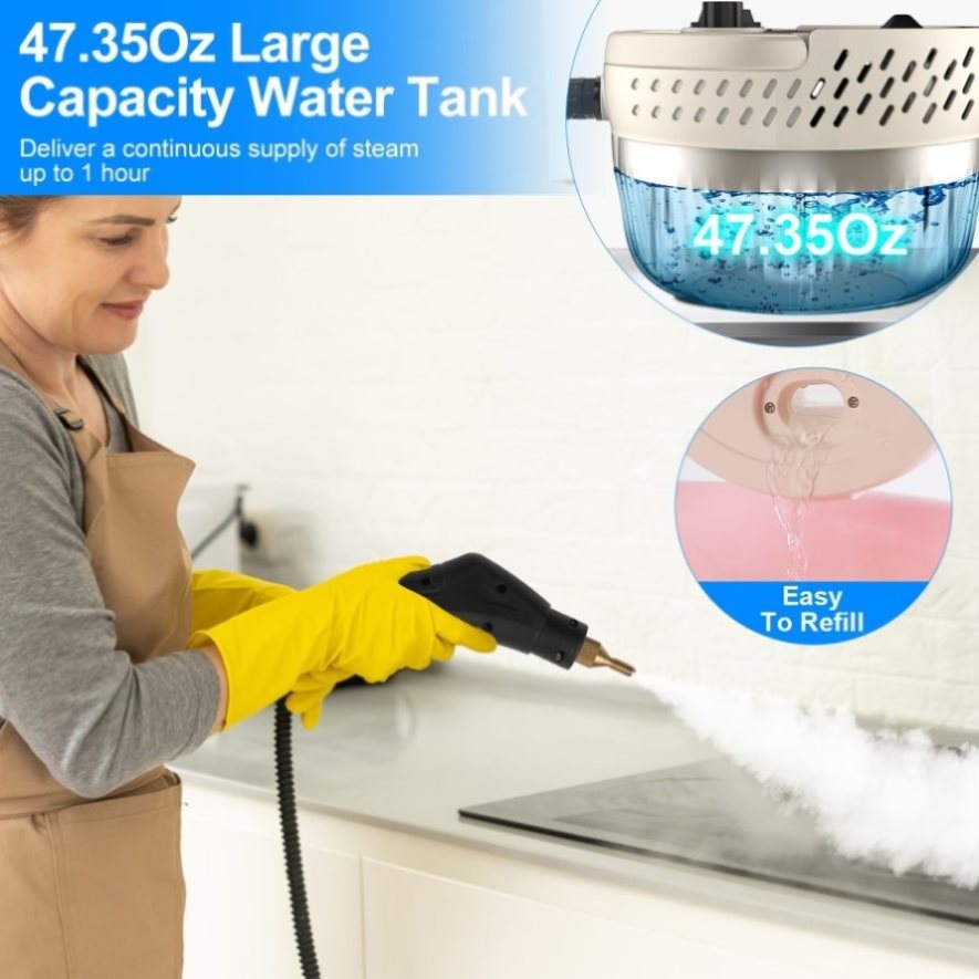 Handheld High Temperature Pressure Steam Cleaner - 2500W, 3 Bar Pressu ...