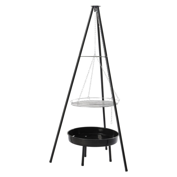 Campfire Tripod Grill, Adjustable Height BBQ Grill Grate with Fire Bow ...