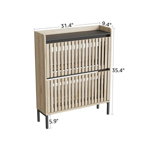 2 Flip Shoe Cabinet,Multi-layer shoe rack,Modern Minimalist,storage ca ...