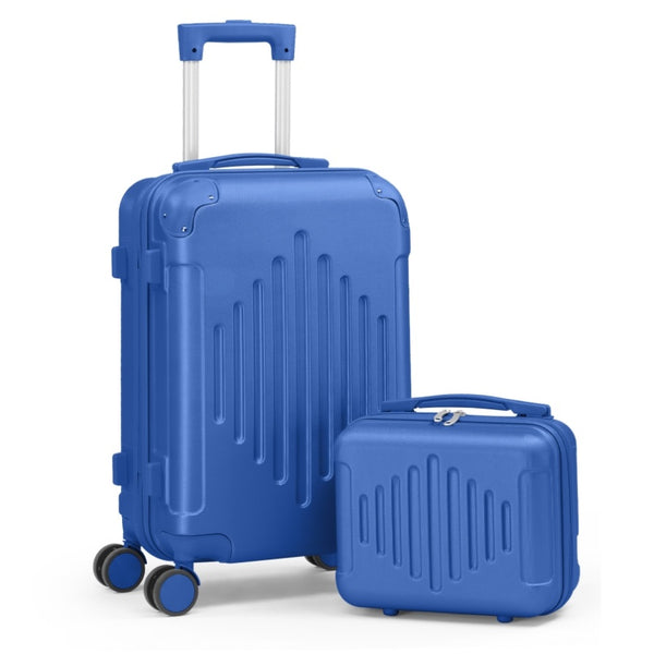 Premium 5-Piece ABS Luggage Set with Diamond Pattern & Reinforced Corn ...